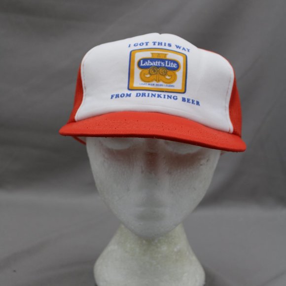 Accessories | Vintage Trucker Hat Labatts Lite Got This Way From Beer ...